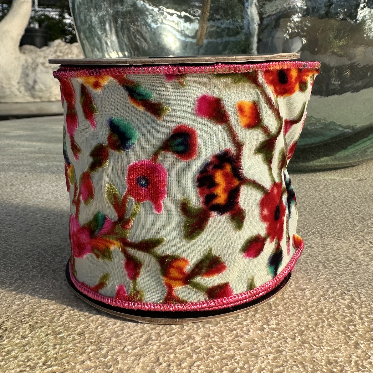 BURN OUT FLORAL VELVET RIBBON – Millstone Market & Nursery